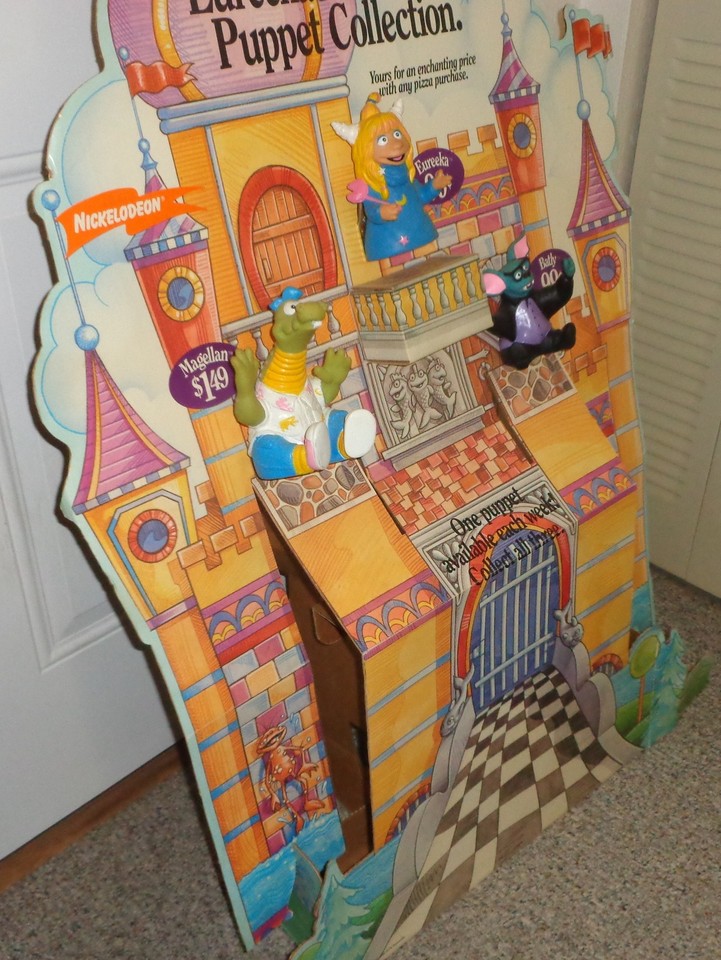 Nickelodeon Eureeka's Castle Hand Puppet Toy Set Pizza Hut Display MTV ...