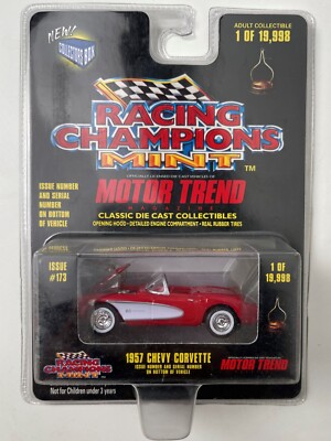 Racing Champions Mint - Motor Trend #173 - Red 1957 Chevy Corvette | eBay
