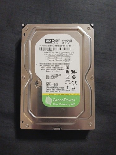 Western Digital AV-GP 500GB, Internal, 3.5" (WD5000AVDS) Hard Drive ...