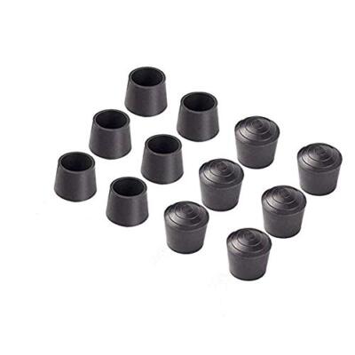 SF9001 Rubber Leg Tips Shelf End Cap Tips 20mm Diameter 12 Pack Black ...