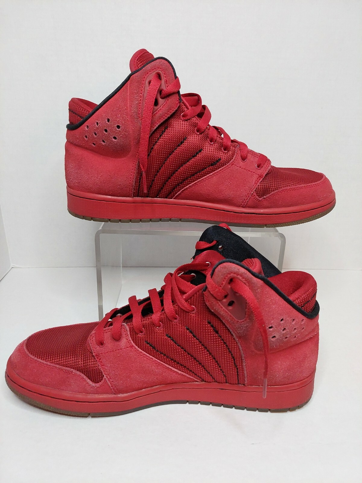 Nike Jordan 1 Flight 4 Premium Red Suede Shoes Mens 8… - Gem