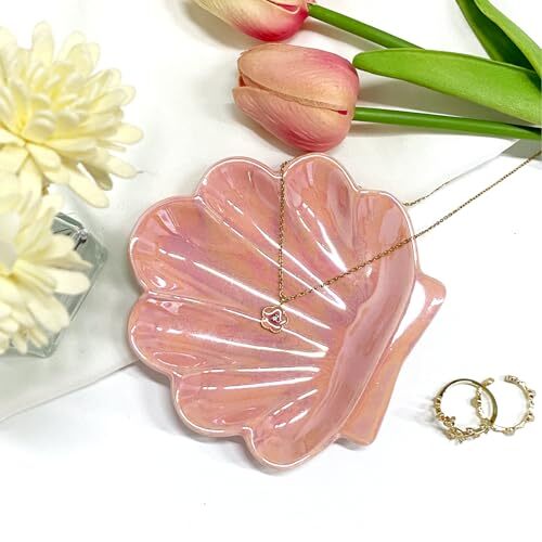 Sea Shell Jewelry Dish, Shell Trinket Dish, Ceramic Seashell Jewelry ...