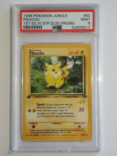 1999 Pokemon Jungle Pikachu 1st Edition With Duelist Stamp Promo 60/64 ...