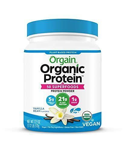 Orgain Organic Plant Base Protein Powder Vanilla Bean 21g Protein 1.12 ...