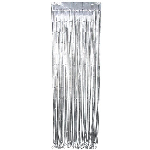 Matte Silver Foil Fringe Door Curtain 1.9m x 99cm | eBay