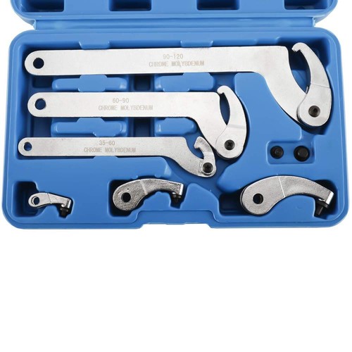 Adjustable Hook & Pin Spanner Wrench Tool Set Locking Nut Wrench 35mm ...