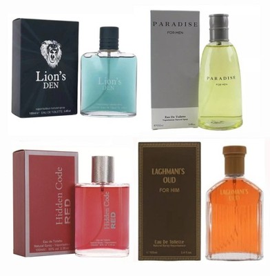 4 x 100ml Men's Perfume Eau de Toilette Spray Gents Fragrance ...