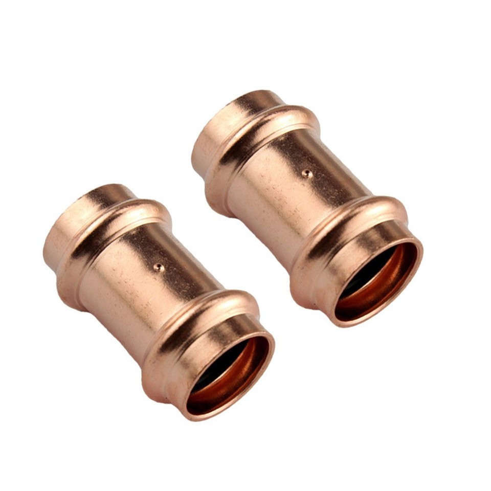2pcs Copper Crimp Fittings for For chilled Water Air Conditioning Heat ...