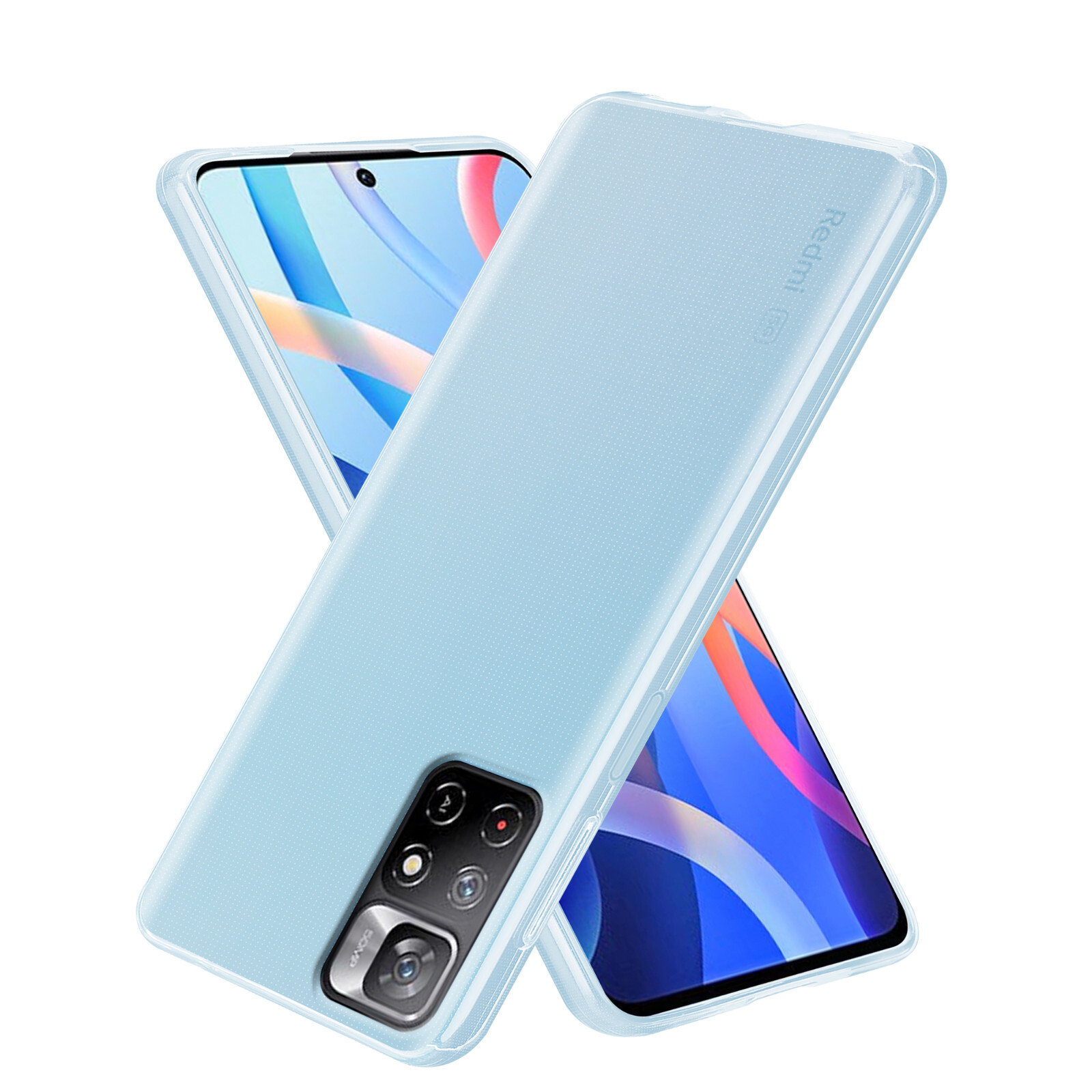 Slim Fit For Xiaomi Redmi Note 11 Clear Silicone Gel Cover Bumper Case ...