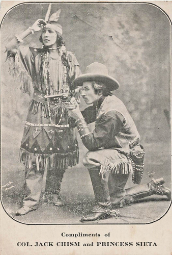 COL. JACK CHISM and PRINCESS SIETA-COWBOY & INCA INDIAN~ POSTCARD | eBay