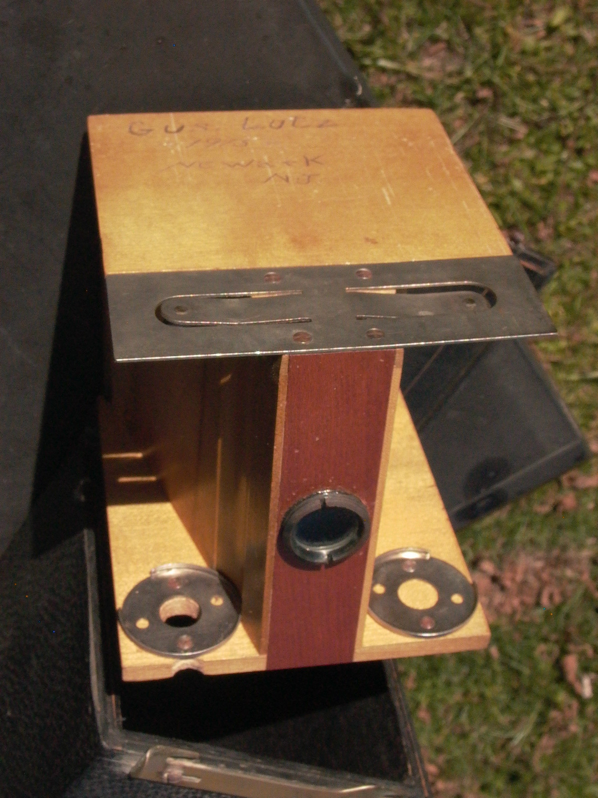 Ansco Box Camera 1894 patent 101 film 9x9cm sized prints wood build ...