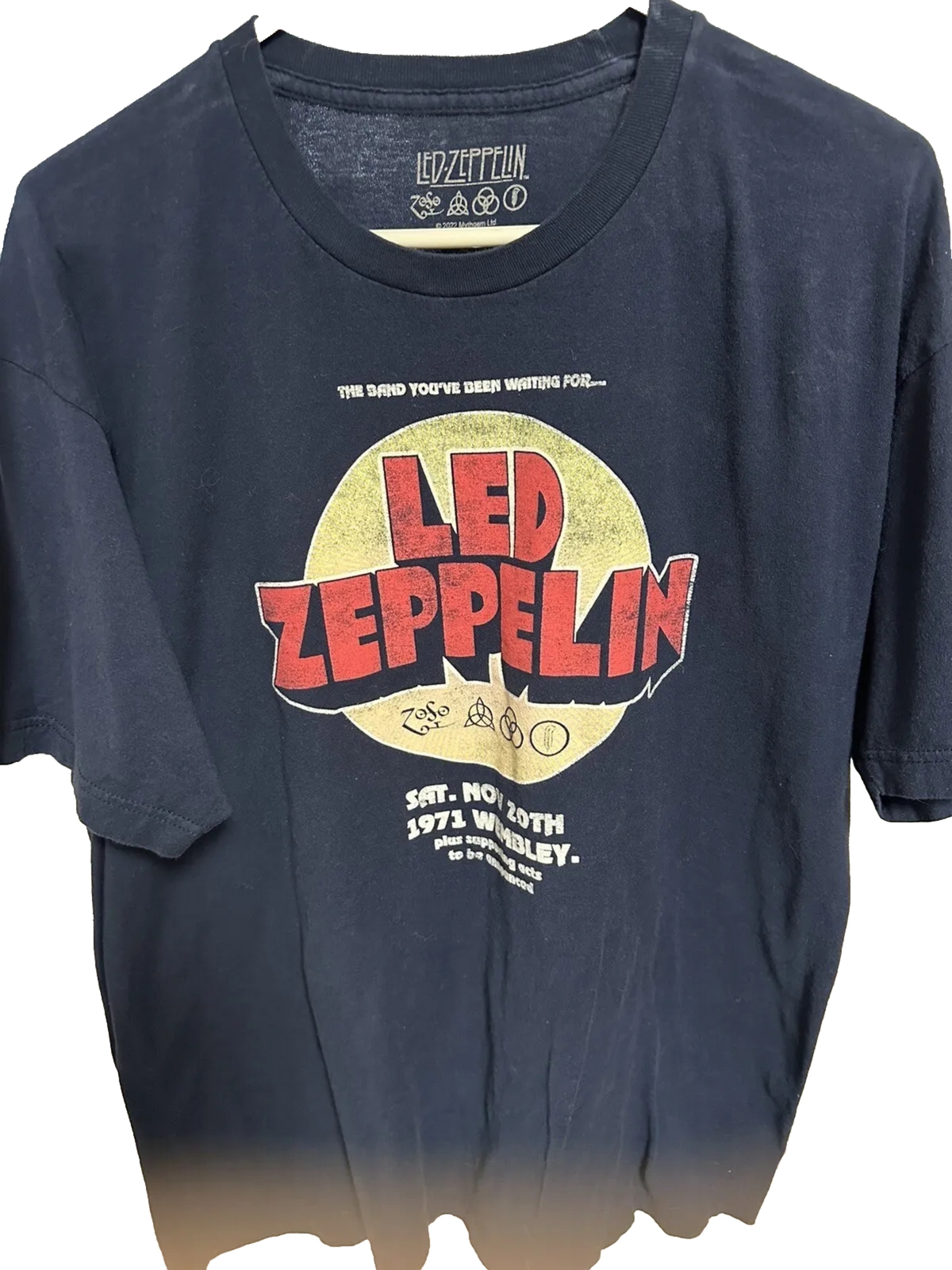 Rock Band Led Zeppelin Short Sleeve Graphic 1971 Wemb… - Gem
