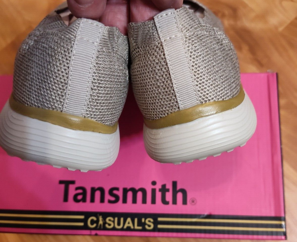Ladies SZ 7 NWB Beige Comfort Shoes by Tansmith Scalloped Crochet ...