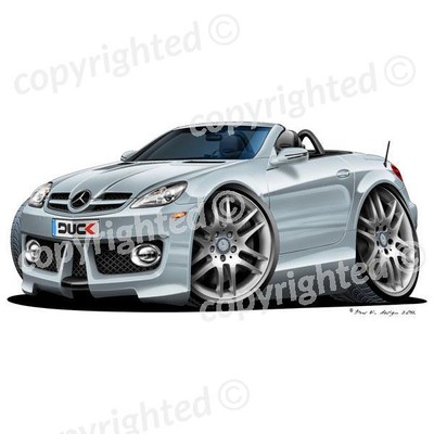 To Fit Mercedes SLK - Vinyl Wall Art Sticker - Silver | eBay