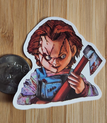CHUCKY STICKER Child's Play Sticker Horror Movie Sticker Chucky Doll ...