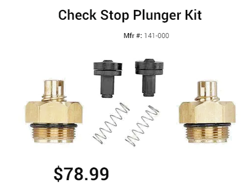 Powers Shower/Tub Check Stop Plunger Brass Kit 141000 2pc. set (s-003 ...
