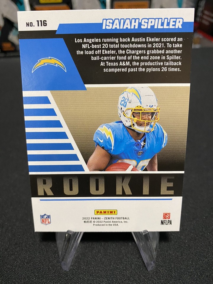 Isaiah Spiller 2022 Panini Zenith Football Rookie Card #116 | eBay