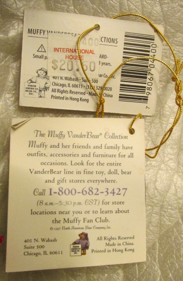 ORIGINAL TAGS STORE/HANG Vintage Muffy Vander bear and Hoppy Vander ...