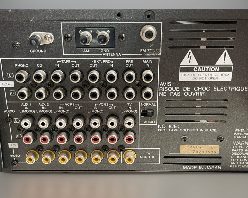 Turns On But Plastic Buttons Gone Carver AVR100 Receiver Not A Bundle ...
