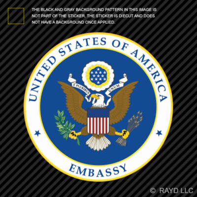 United States of America Embassy Seal Sticker embassador usa american ...