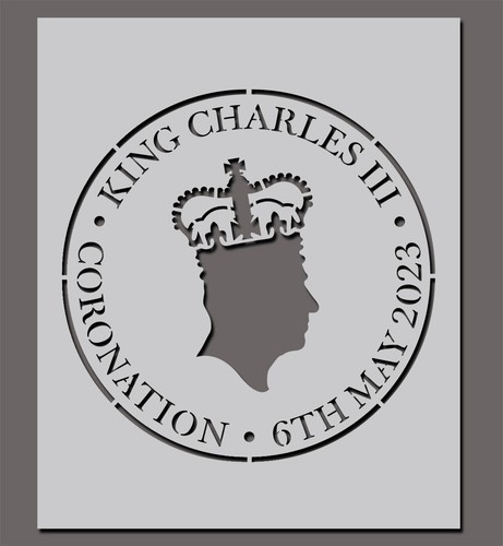King Charles III Coronation Painting Stencil, Paint Banners, Posters ...