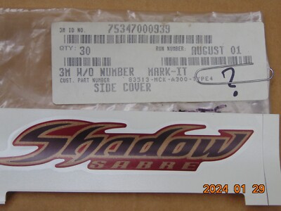 HONDA 83513-MCK-A300-TYPE 4 SHADOW SABRE DECAL STICKER | eBay