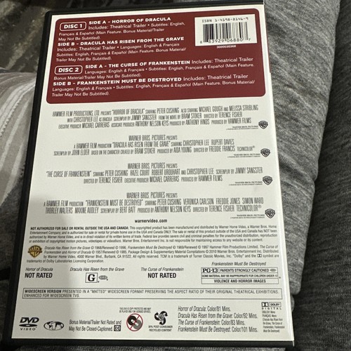 Tcm Greatest Classic Films Collection: Hammer Horror (DVD) for sale ...