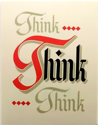 AA Alcoholics Anonymous THINK THINK THINK 11X17 inch Print Old School ...