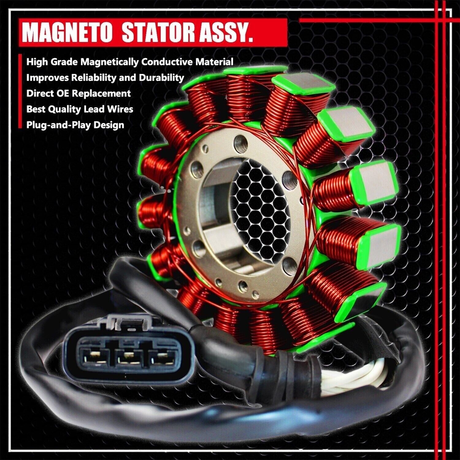 08-10 ZX-10R/-12 ZX-6R LEAD WIRE MAGNETO COIL GENERATOR OE STATOR ASSY ...