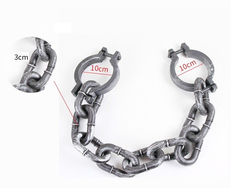 Prisoner Plastic Handcuffs Link Wrist Chain Shackle Anklet for ...