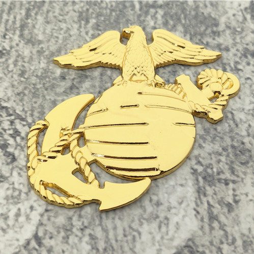 2Pcs Car Marine Corps Emblem Metal Logo Eagle Badge Rear Bumper Car ...