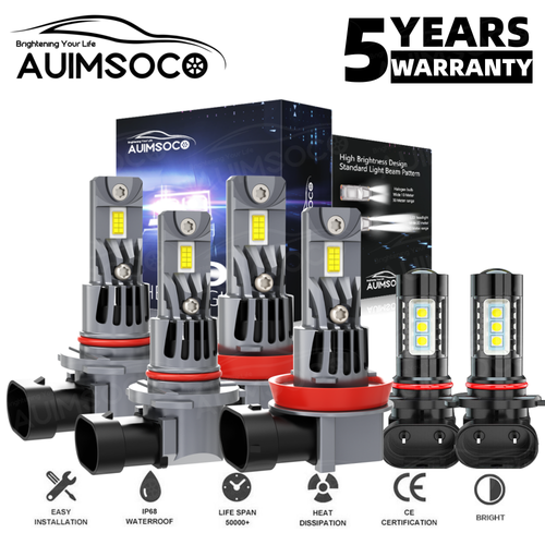 For 2013-2016 Ford Escape 6X NEW Combo LED Headlights High Low Beam Fog ...