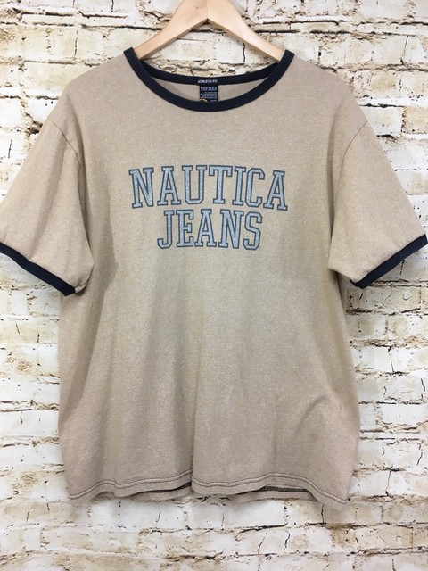 Nautica Jeans Mens Athletic Fit Large Logo T-Shirt Graphic T-shirt ...