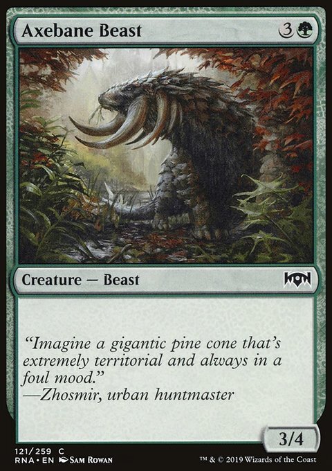 MTG Magic the Gathering Axebane Beast (121/296) Ravnica Allegiance NM ...