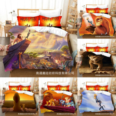 The Lion King Bedding Set 3PCS Duvet Cover Pillowcase Comforter Cover Kids Gifts | eBay UK