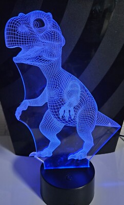 Tyrannosaurus Rex T-Rex Dinosaur LED Night Light 7 Colors, 6 inch ...