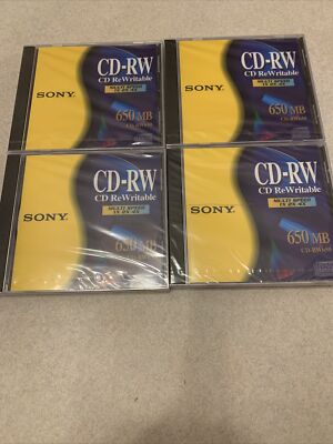 Set of 4 Sony CD-RW650 CD ReWritable | eBay