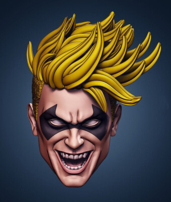Trickster DC 1:12 scale custom unpainted Head 6" Action Figure | eBay ...