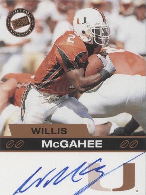 2003 Press Pass - Autographs Willis McGahee Bronze (AU, RC) for sale ...