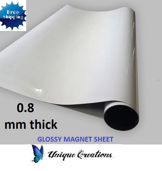 620x2000mm 0.8mm White Gloss Magnet Sheet white-board car sign Flexible ...