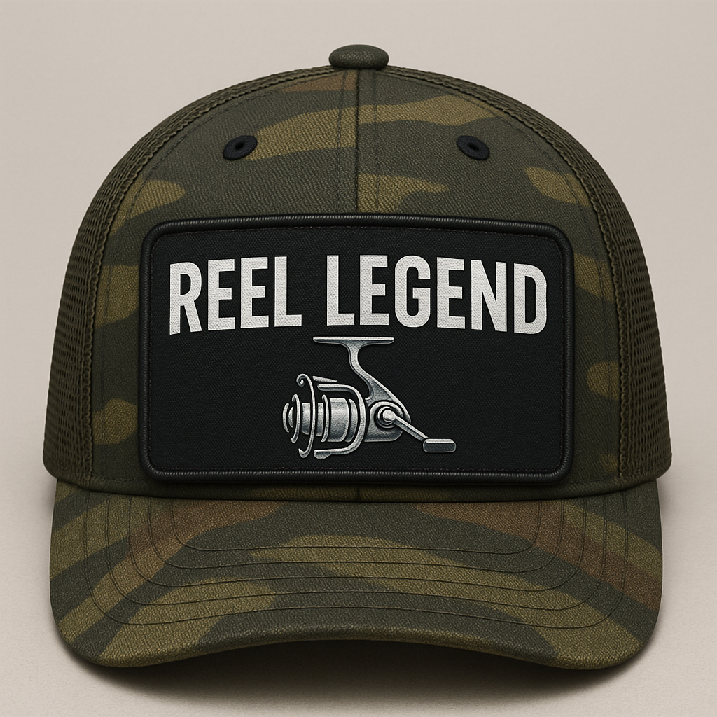 Reel Legend Hat, Removable Metal Patch, Snapback | eBay
