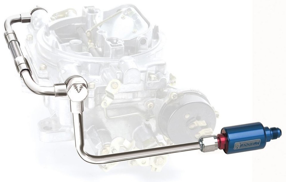 Edelbrock 8133, Kit Natural Stainless Dual Feed Fuel Line Kit ...