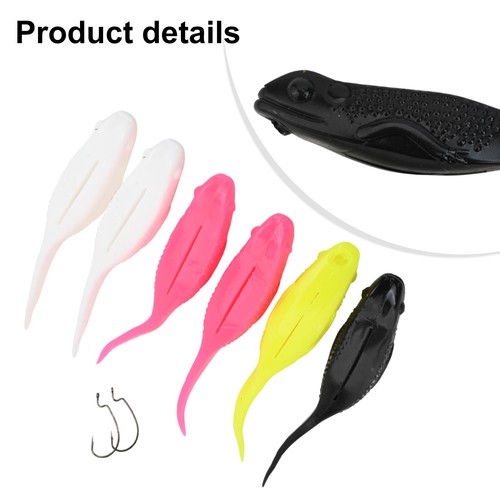 Realistic Tadpole Shape Soft Bait 6pcs Set Attract Fish with Lifelike ...