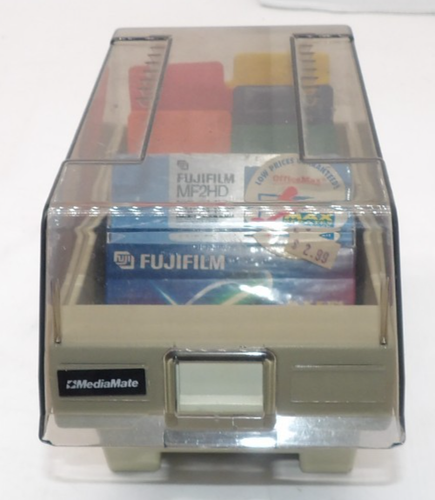 MediaMate 3.5" Diskette Disk Storage Box Case Holder w/5 Dividers ...