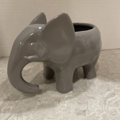 Ceramic small Elephant Planter Or Trinket Dish. Approx. 4” X 7” New ...