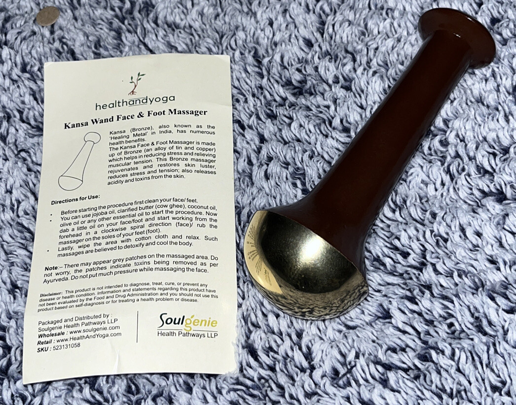 Kansa Wand Face Bronze Foot/Body Massager Wooden Handle- Health And ...