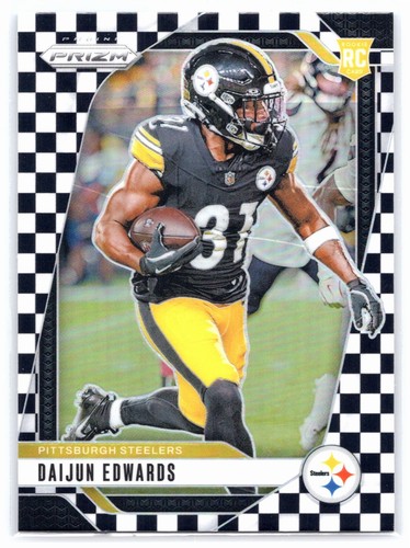 2024 Panini Prizm Football #323 Daijun Edwards RC Black & White ...
