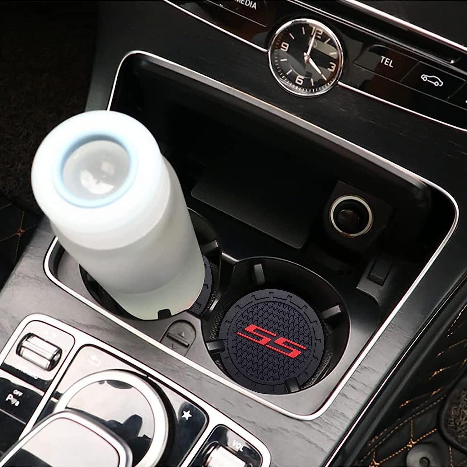 For Camaro SS Accessories Car Logo Round Cup Holder Coaster Insert Anti ...