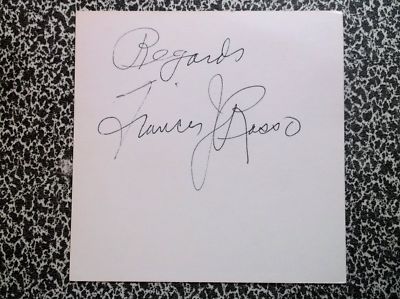 FRANK ROSSO (1921-1980) AUTOGRAPHED 4x4 Card MLB Player 1944 NY Giants ...