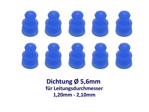 10x AMP 828904-1 Dichtung Seal 1,20-2,10mm zu Rundstecker DIN 72585 1,5 ...